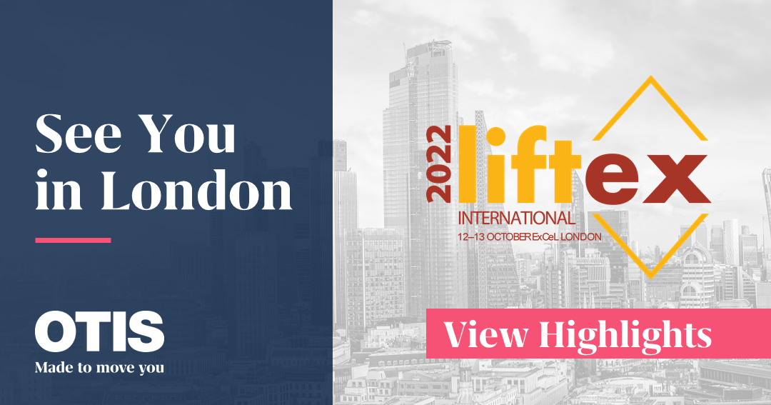 Visit Otis at Liftex at ExCel in London (12-13 October 2022) Visit Otis at Liftex at ExCel in London (12-13 October 2022)